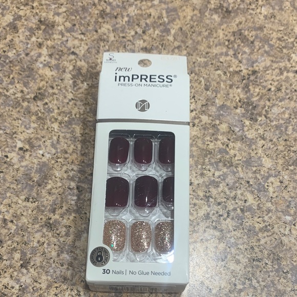 imPRESS | Cell Phones & Accessories | Impress Deep Red And Glitter Gold ...